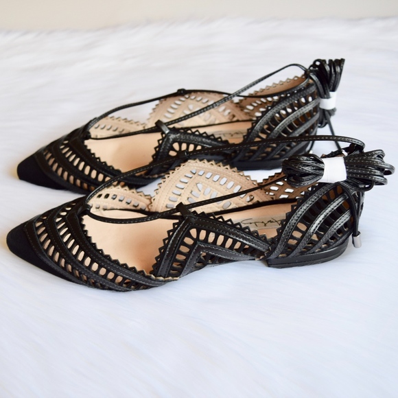Ashley Cole | Shoes | Ashley Cole Abigail Laser Cut Laceup Flat | Poshmark